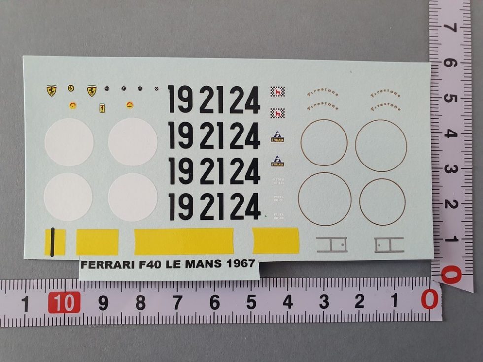 DECALS 1/43 FERRARI 330 P4 - #19 ou #21 ou #24 LE MANS 1967 - DCC1438 ...